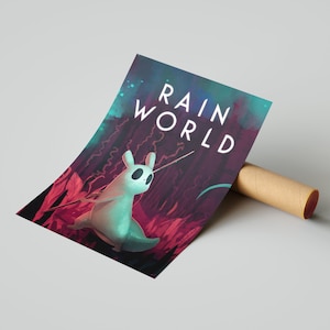 Rain World Game Poster | Abstract Gaming Room Decor - Etsy