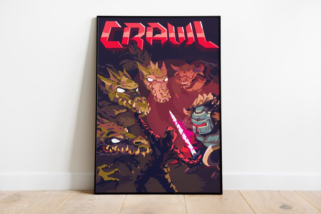 Crawl Poster Print | Gaming Poster | Room Decor | Wall Decor | Gaming ...