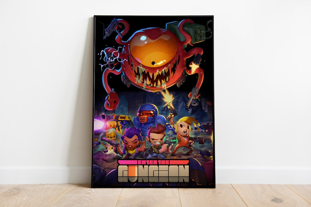 Enter the Gungeon Poster Print | Gaming Poster | Room Decor | Wall ...