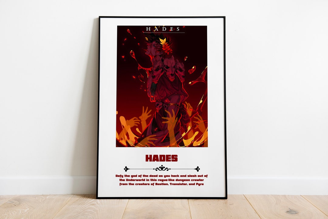 Hades Poster Print | Gaming Poster | Room Decor | Wall Decor | Gaming ...