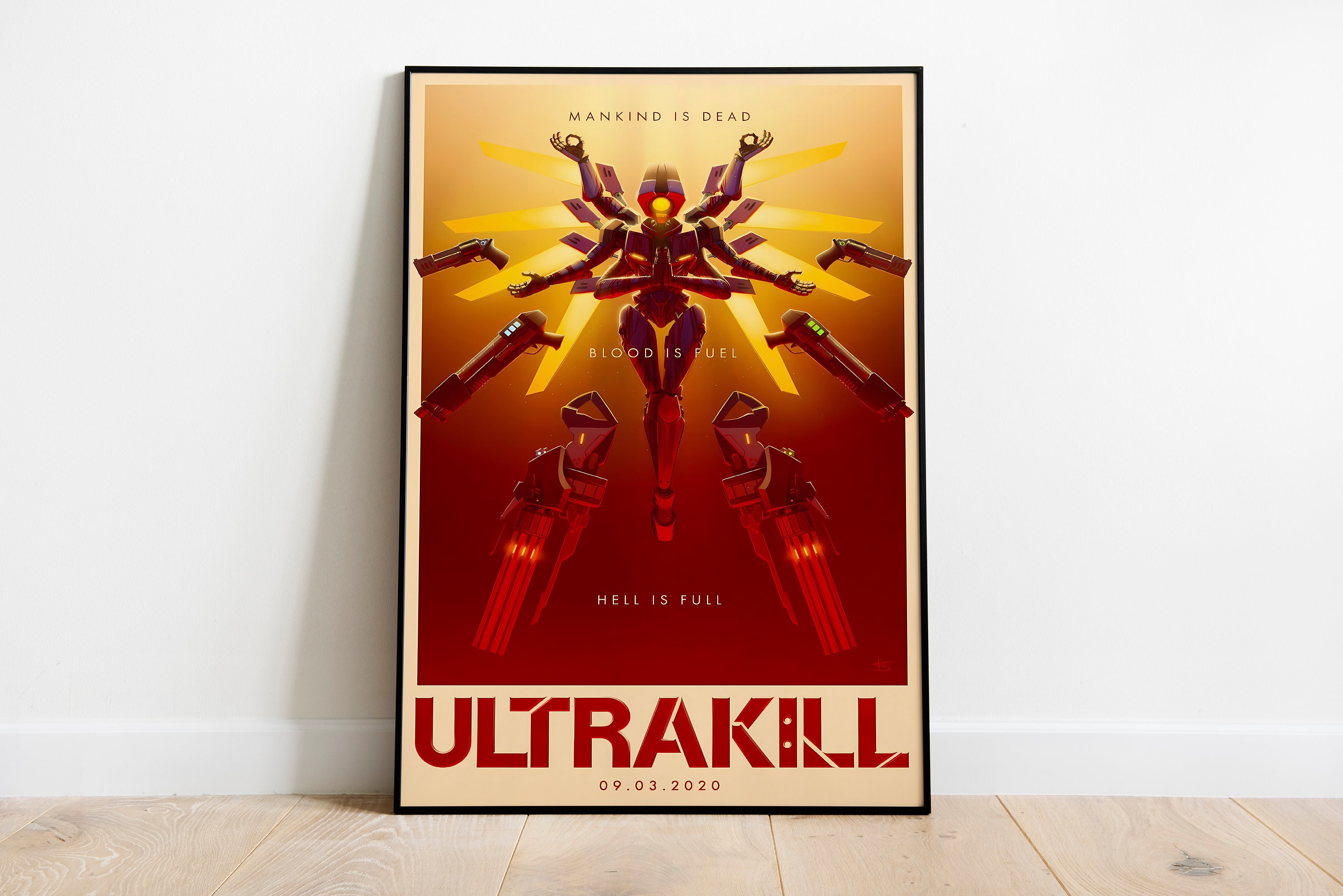 Ultrakill Poster Print Gaming Poster Room Decor Wall Decor Gaming Decor Gaming Gifts Video Game ...