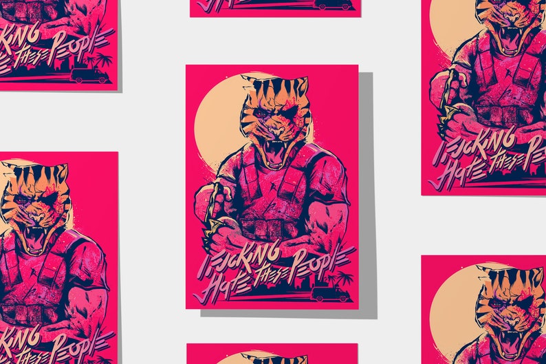 Hotline Miami Poster Print | Gaming Poster | Room Decor | Wall Decor ...
