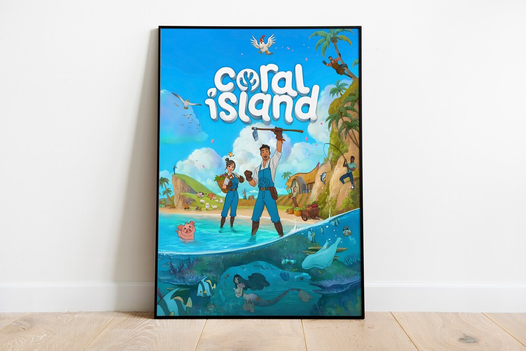 Coral Island Poster Print | Gaming Poster | Room Decor | Wall Decor ...