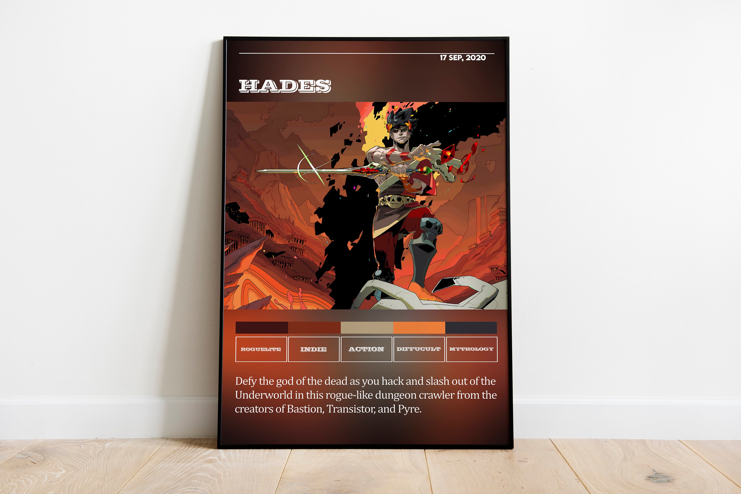 Hades Poster Print Gaming Poster Room Decor Wall Decor Gaming Decor ...