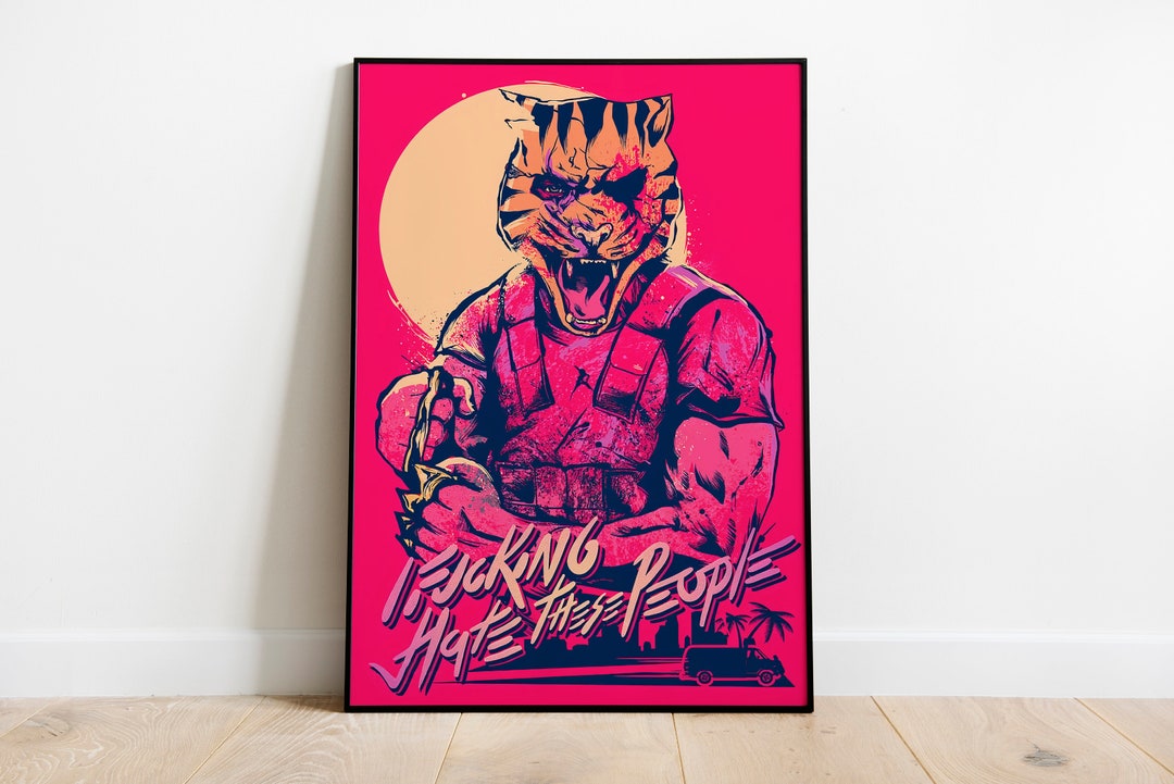 Hotline Miami Poster Print Gaming Poster Room Decor Wall Decor Gaming ...