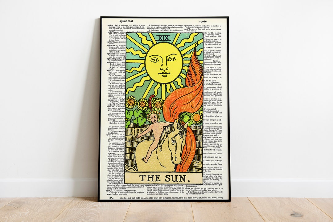Tarot Card Poster Print | the Sun Poster | Tarot Card Poster | Room ...