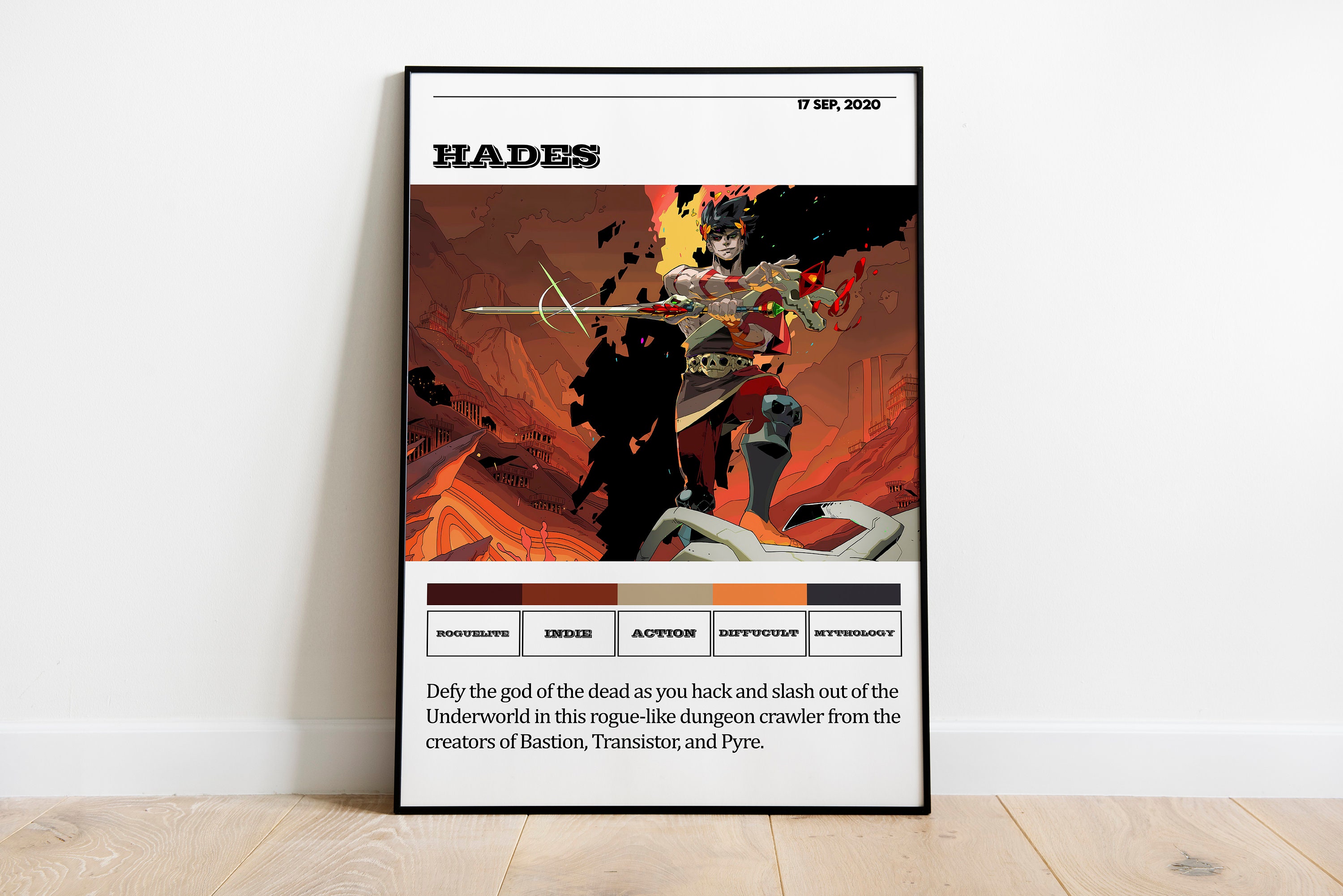 Hades Poster Print Gaming Poster Room Decor Wall Decor Gaming Decor ...