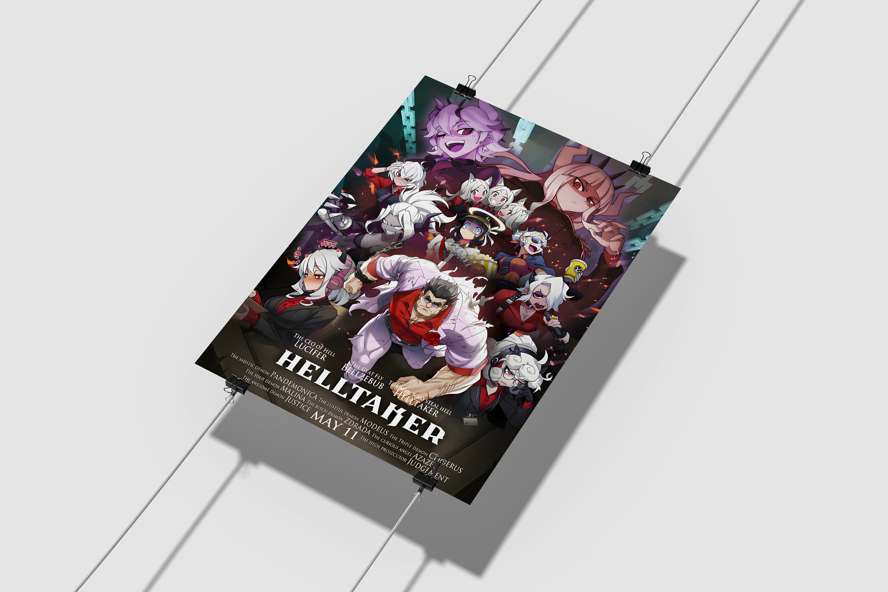 Helltaker Poster Print Gaming Poster Room Decor Wall Decor Gaming Decor ...