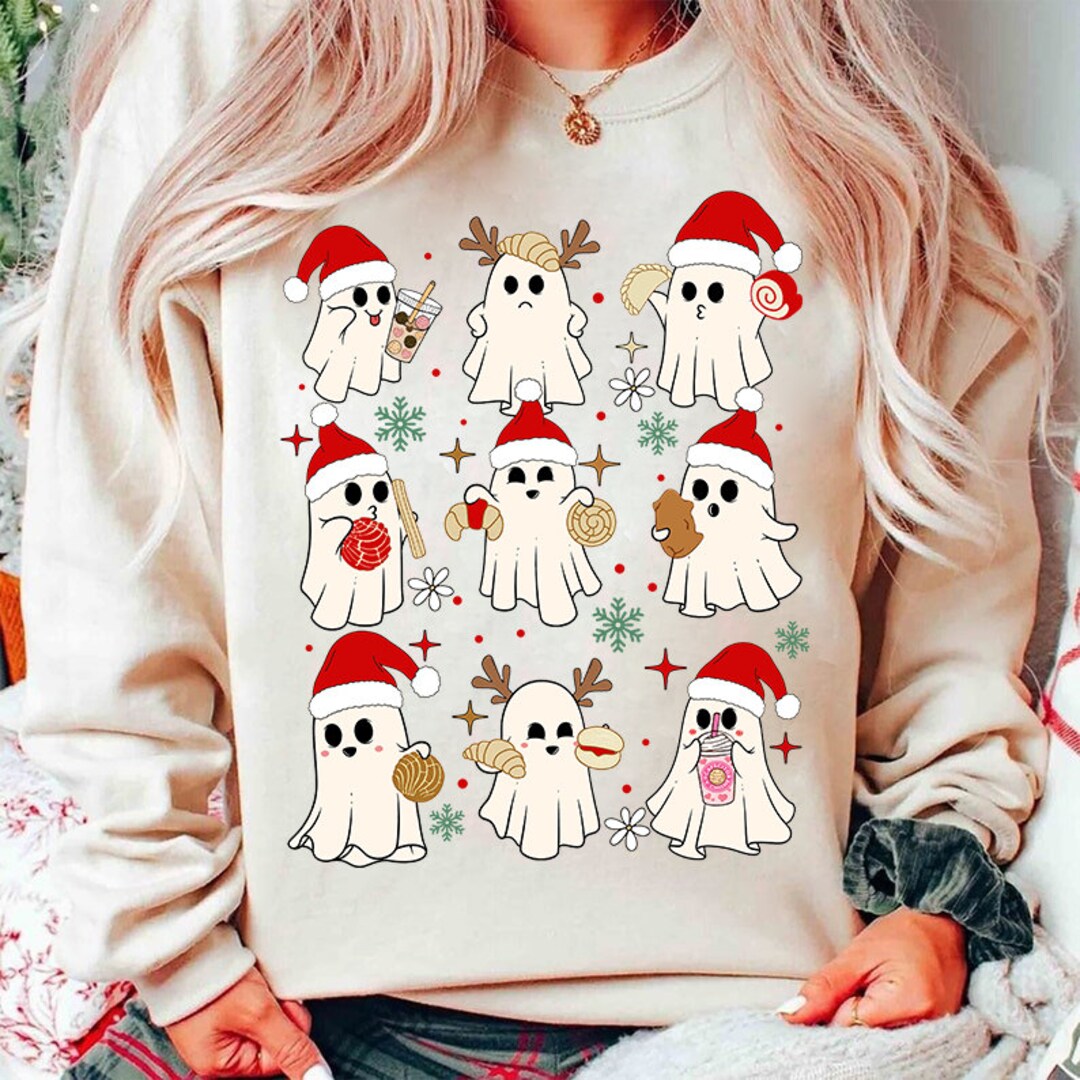 Pantasmas Ghost Christmas PNG, Santa Conchas PNG, Concha Png, Pan Dulce ...