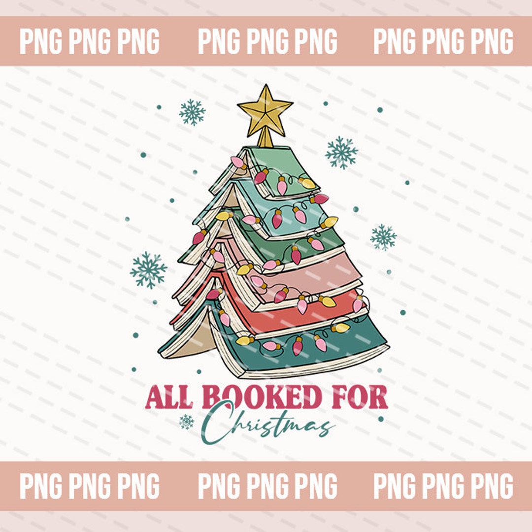 Christmas Book Tree Png, Christmas Gift, Book Lovers Png, Bookworm ...