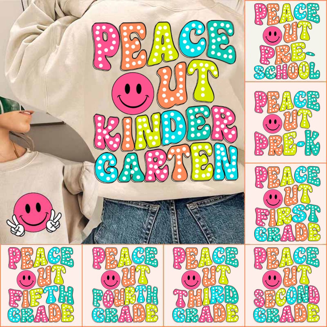 Peace Out School Png, Last Day of School Png, End of School Png ...