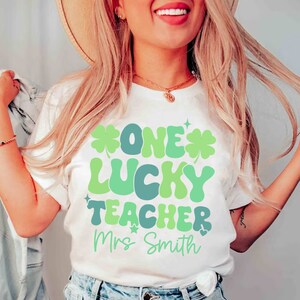 One Lucky Teacher Png, Teacher Patricks Day Png Sublimation Design, St ...