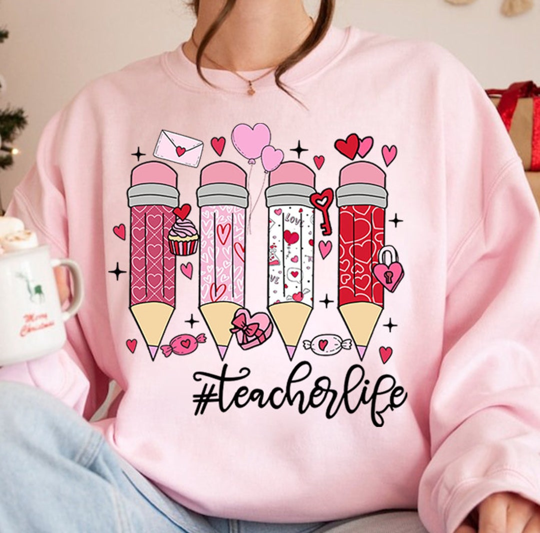 Retro Valentine Pencils Png, Teacher Valentine Png, Funny Heart Pencil ...