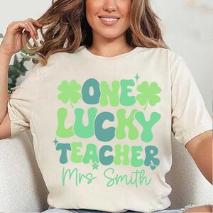 One Lucky Teacher Png, Teacher Patricks Day Png Sublimation Design, St ...