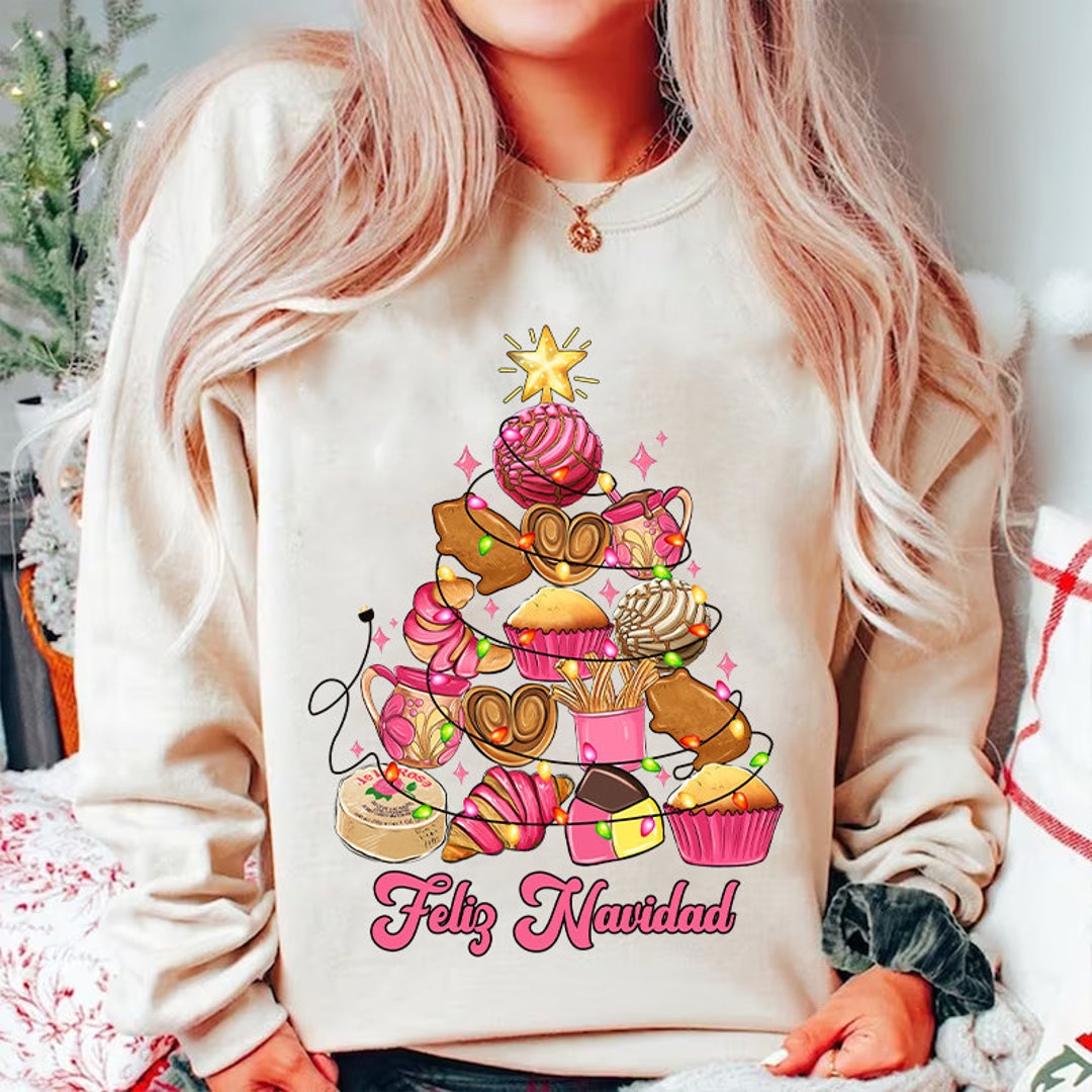 Mexican Christmas PNG, Concha Chirstmas Tree Png, Cafecito Y Pan Dulce ...