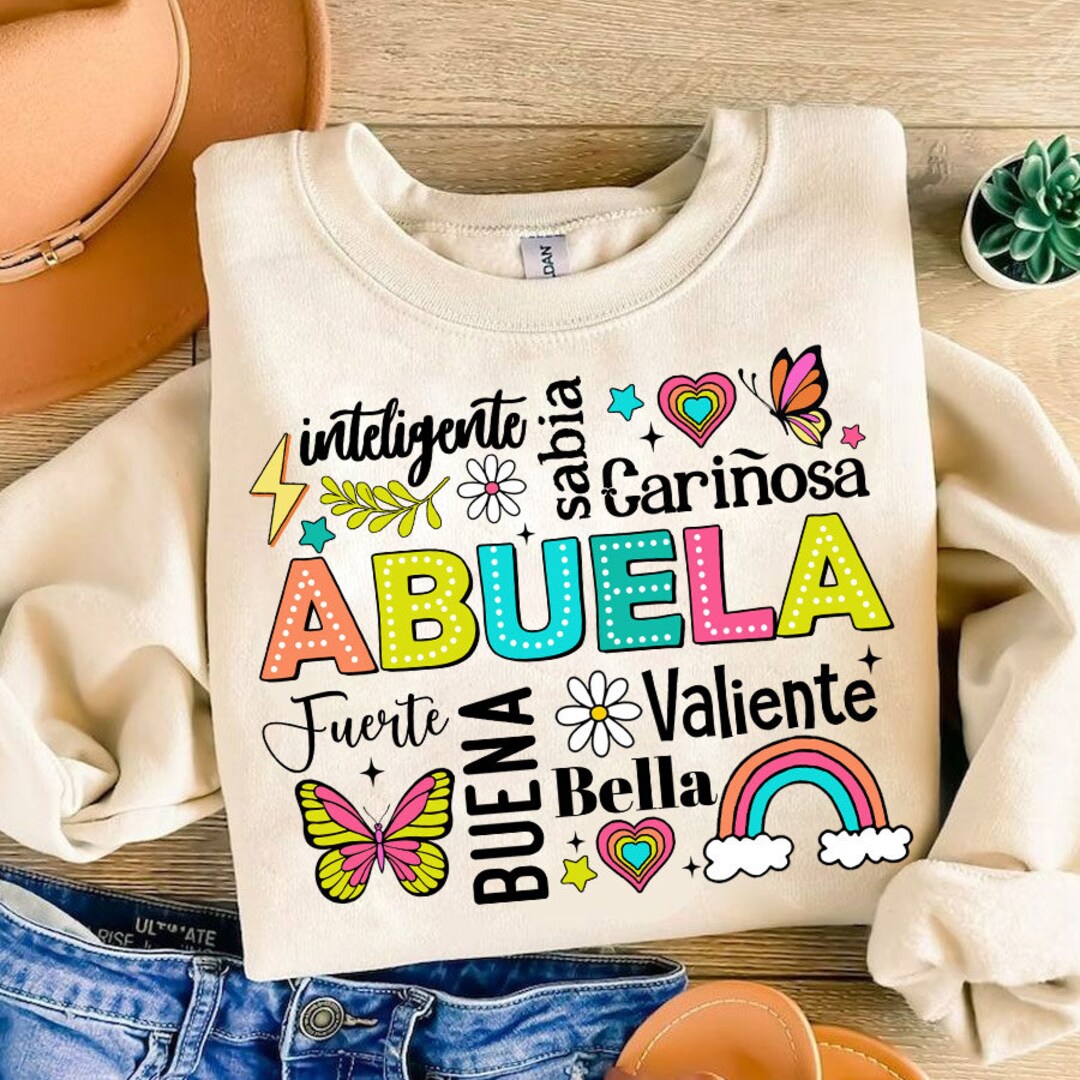 Ella Es Abuela Png, Retro Grandma PNG, Blessed Abuela Png, Spanish ...
