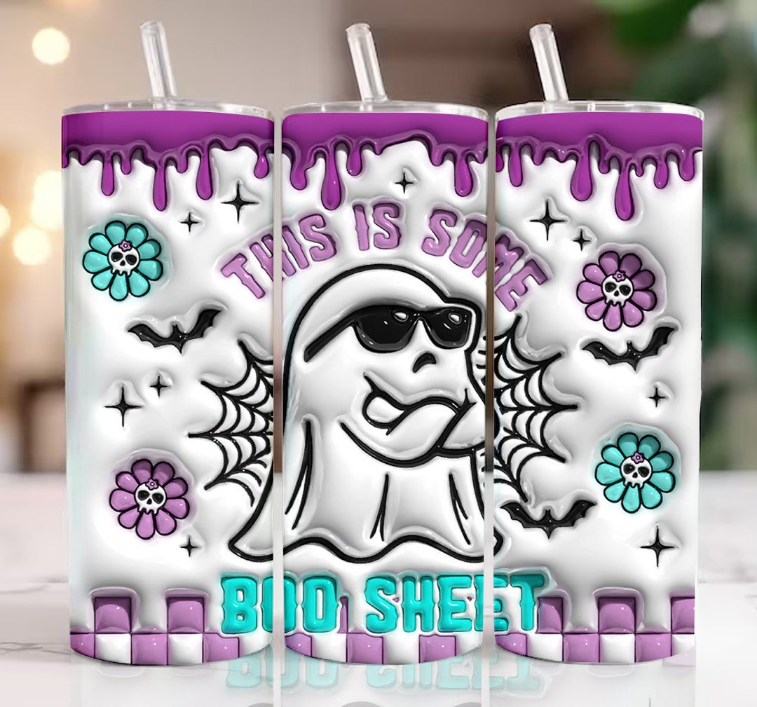 3D This is Some Boo Sheet Inflated Tumbler Wrap 3D Puffy - Etsy