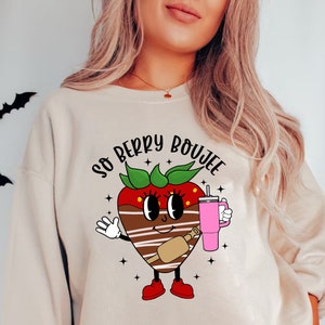 So Berry Boujee Chocolate Covered Strawberry Stanley Tumbler Inspired ...