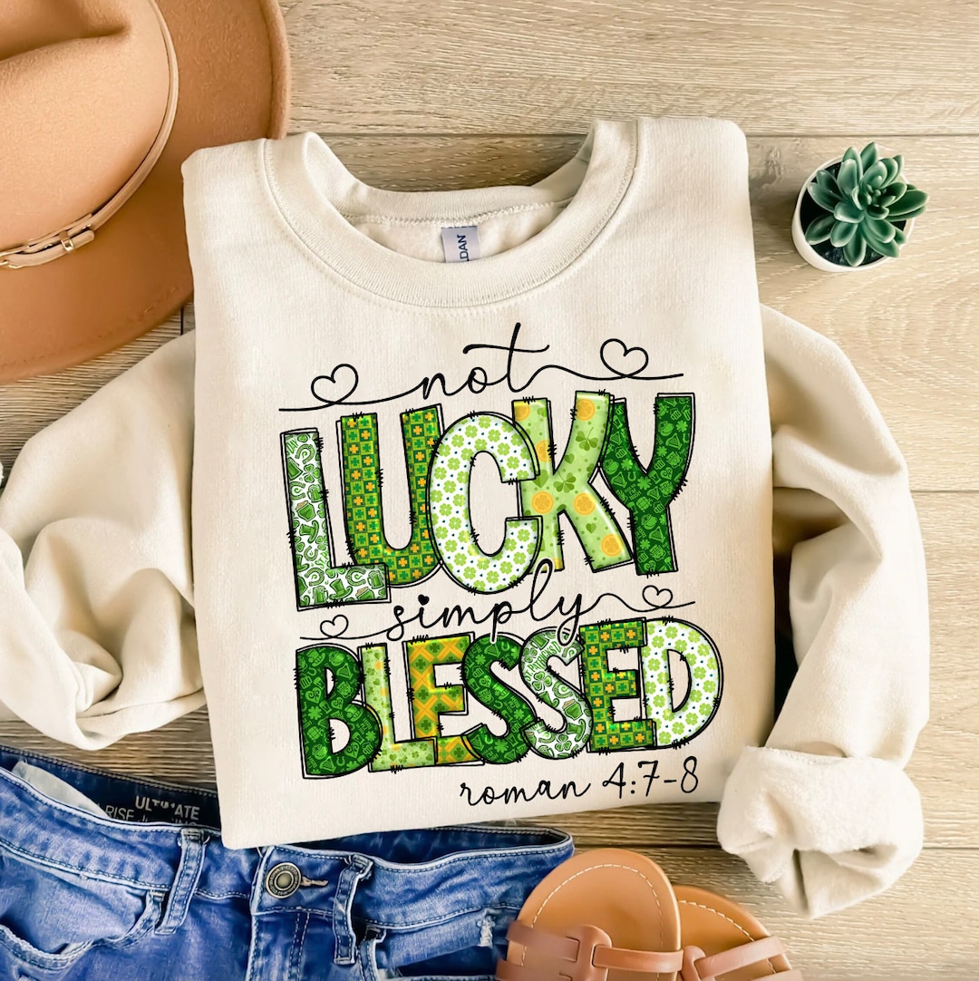 Not Lucky Simply Blessed Roman 4:7-8 Png,bible Verses Png,patrick ...