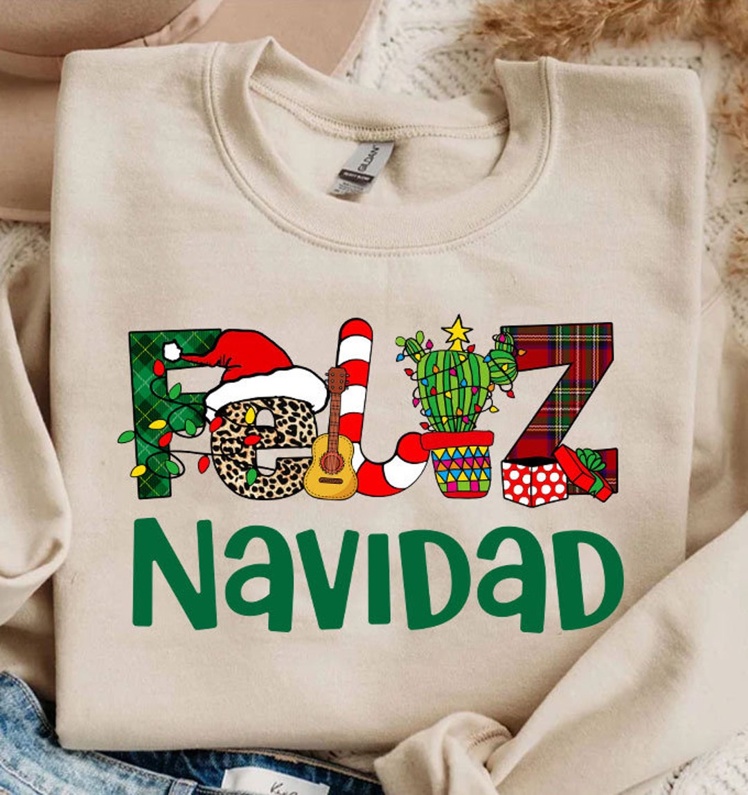 Feliz Navidad PNG, Spanish Merry Christmas PNG, Matching Christmas ...