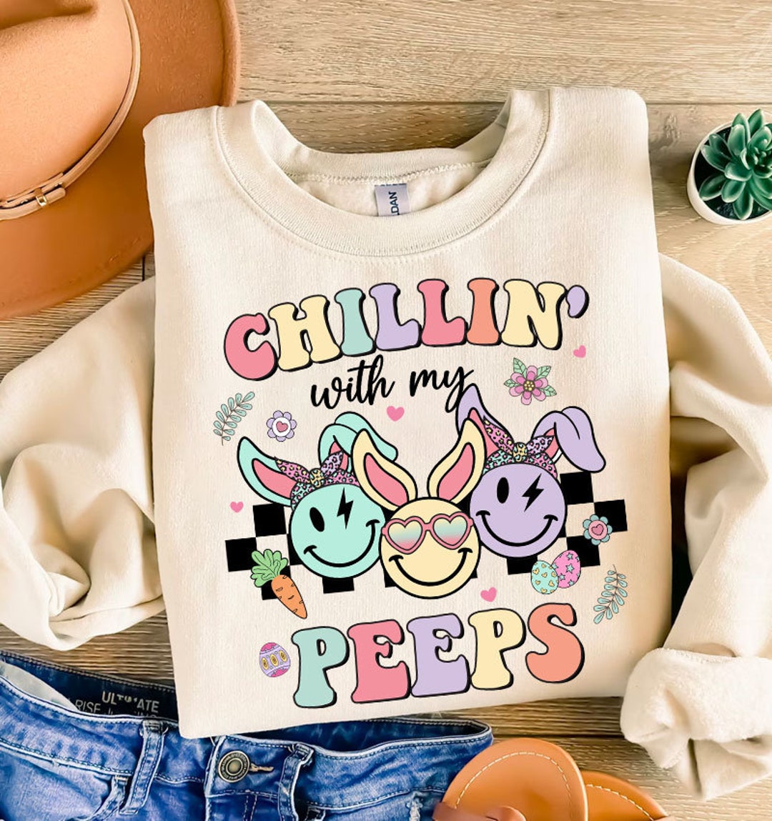 Chillin' With My Peeps Png, Happy Easter Day Png, Smiley Easter PNG ...