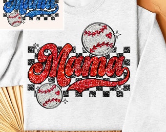Sequin Baseball Mama Png, Sparkly Baseball Mama Png, Sequin Baseball ...