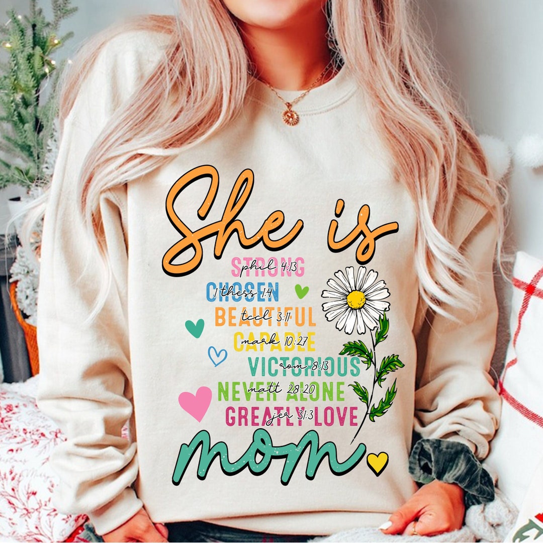 She is Mom PNG, Retro Mother Daisy, Blessed Mom Png, Mom Shirt, Mom ...
