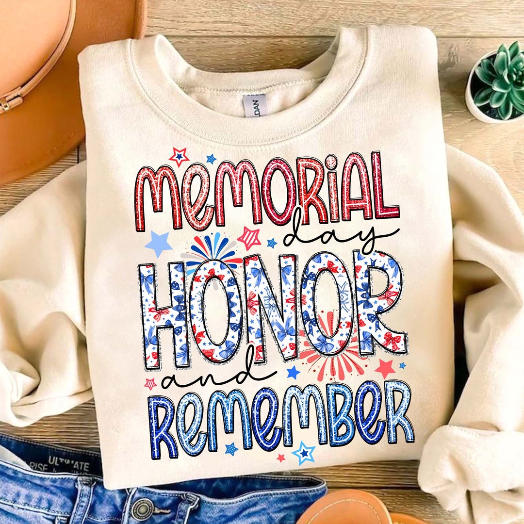 Memorial Day Honor and Remember Png, 4th of July Png, American Flag Png ...