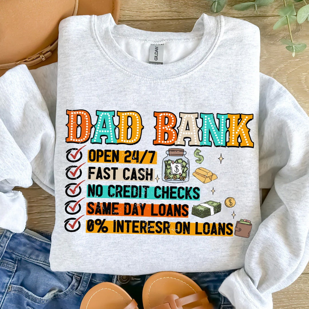 Bank of Dad Png, Father's Day Png, Funny Dad PNG, Fatherhood Png, Dad ...