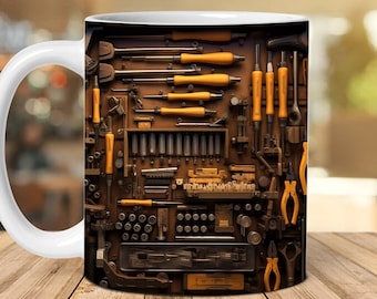 3D Tool Box Mug, Mechanic Tool Mug, 3D Mug Design, Vintage Fathers Day ...