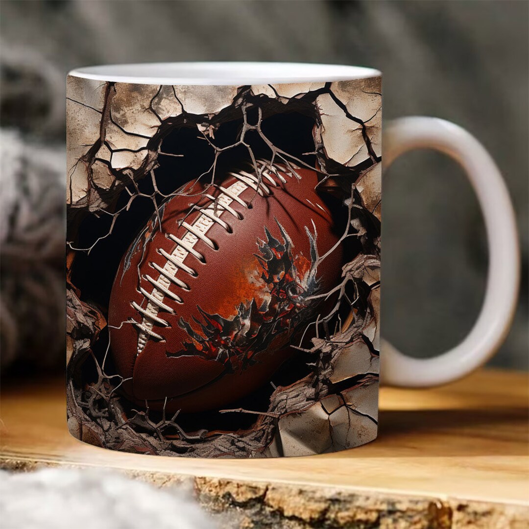 3D Football Mug Wrap Design Bundle, 3D Sport Mug Wrap Png, 3D Mug ...
