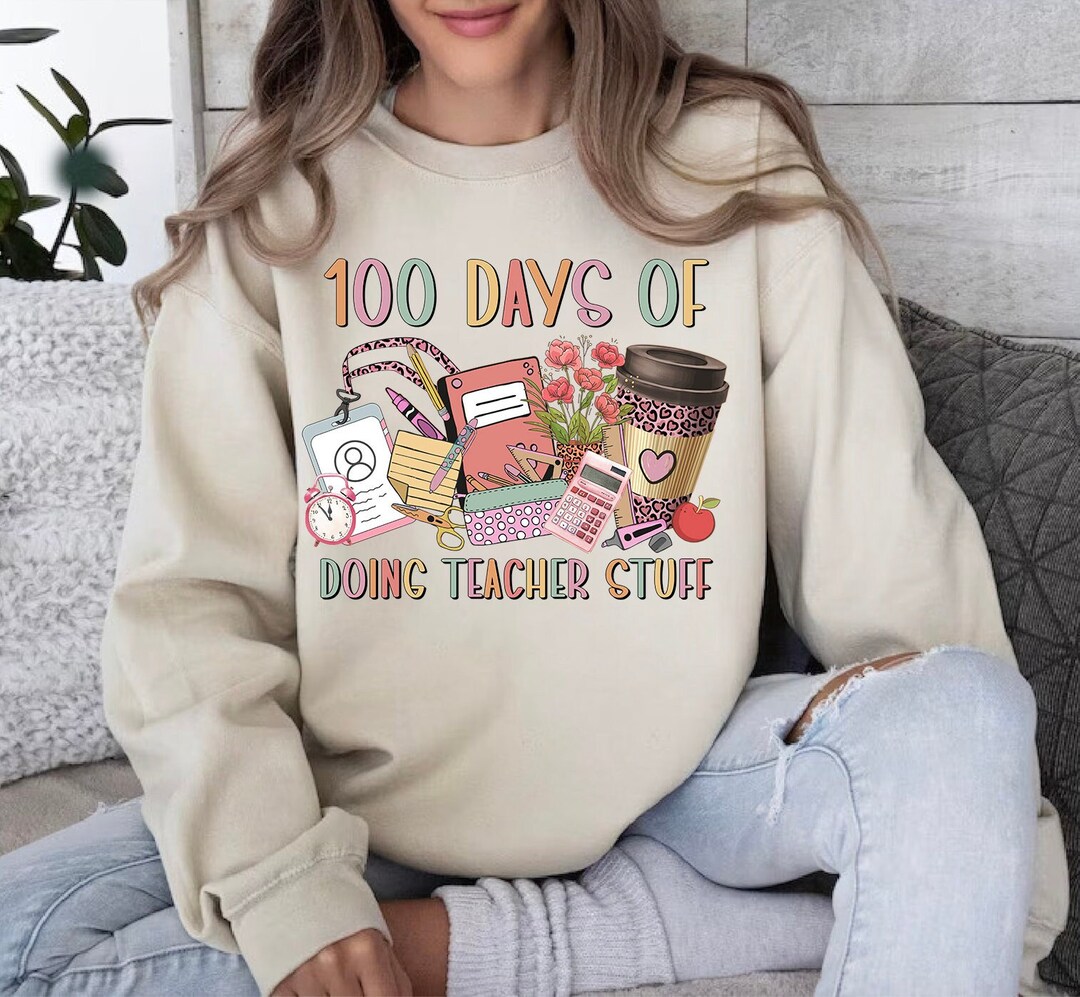 100 Days of School Png, 100 Days of Doing Teacher Things Png, Happy 100 ...