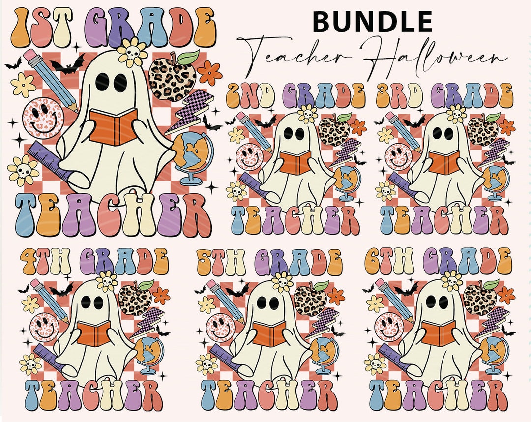 Halloween Teacher PNG Sublimation Bundle, Spooktacular Teacher Png ...