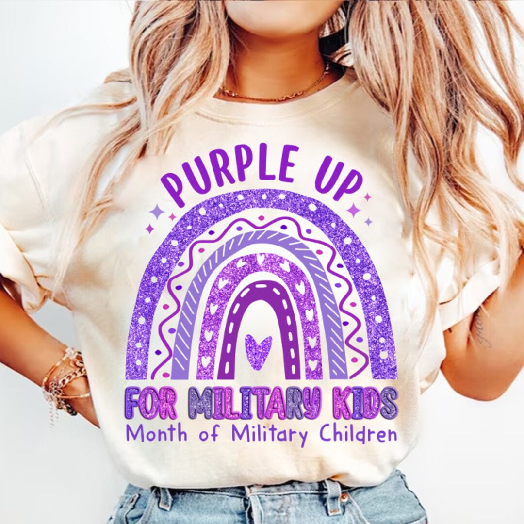 Purple up Military Child PNG, Month of the Military Child Png Design ...