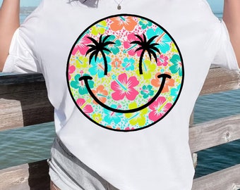 Smiley Face Beach PNG, Digital Download PNG SVG, Hello Beach, Summer is ...