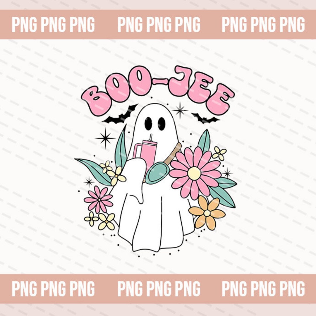 Pink Boo-jee Ghost PNG Sublimation, Flowers Ghost Png,funny Halloween ...