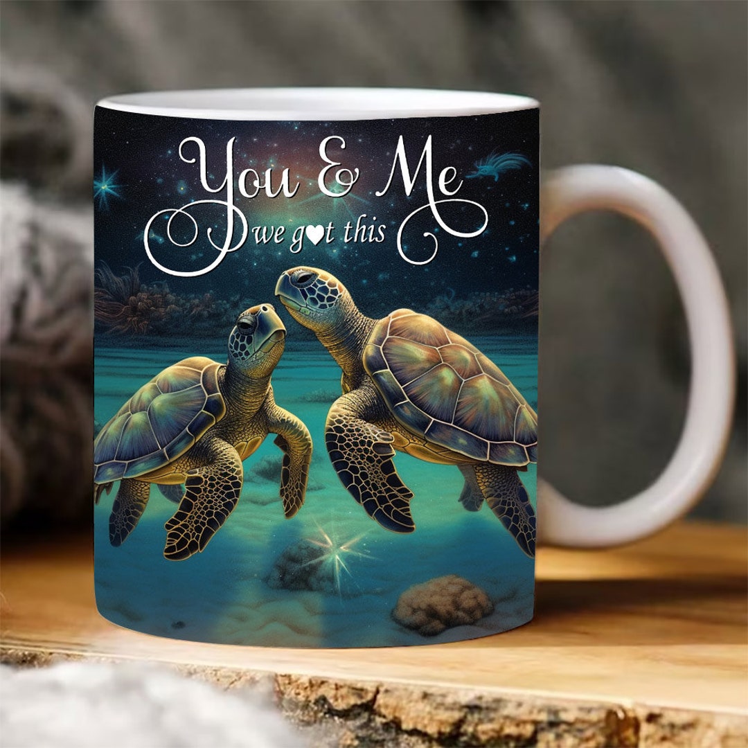3D Sea Turtle Mug Wrap, 3D Summer Mug Wrap,couple Mug, Anniversary Gift ...