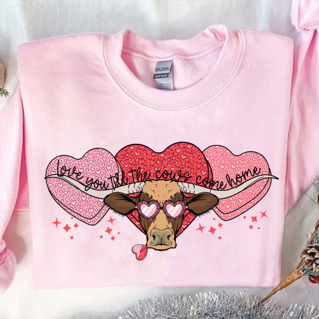 Heifer Valentine Png, Highland Cow Valentine Png, Valentine Day Western ...