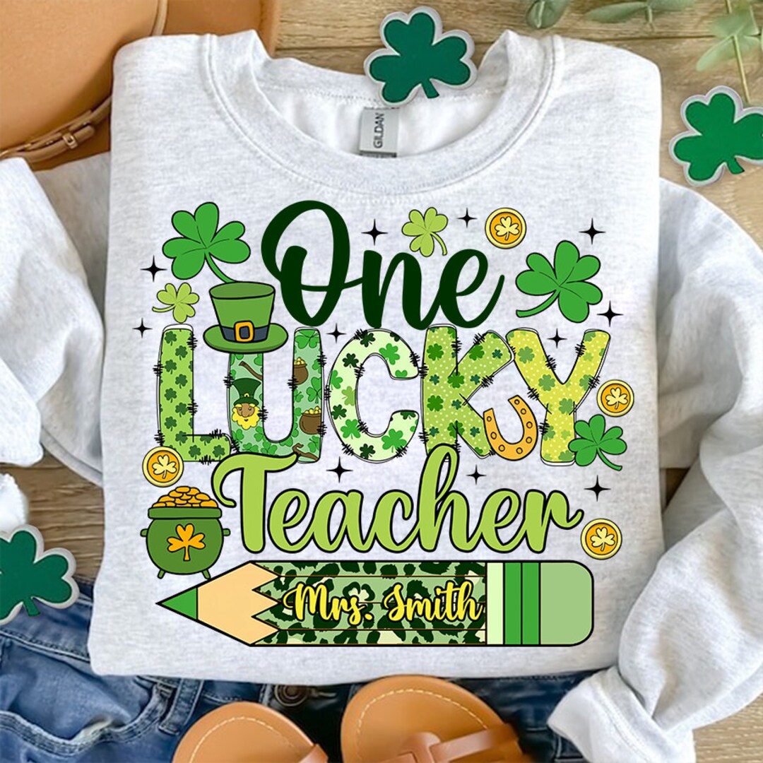 One Lucky Teacher Png, Teacher St.patrick's Png, St.patrick's Day Png ...