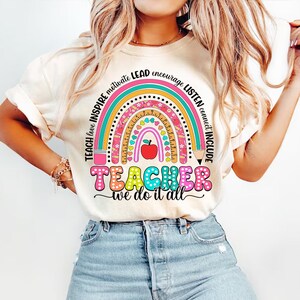 Teacher Rainbow Png, Dalmatian Dots Png, Back to School Png, Teacher ...