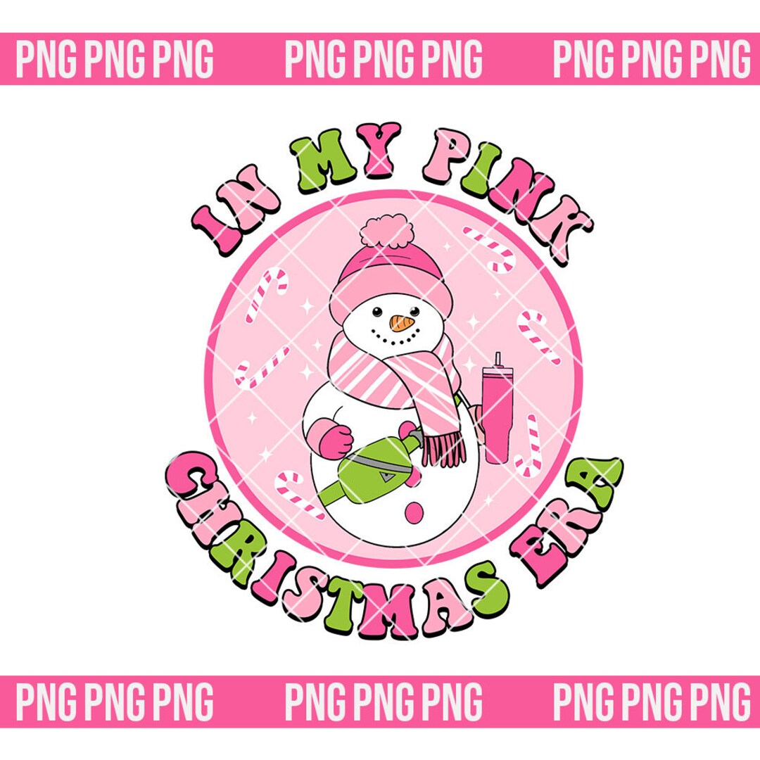 Pink Snowman Boojee Png in My Pink Christmas Era Boojee - Etsy