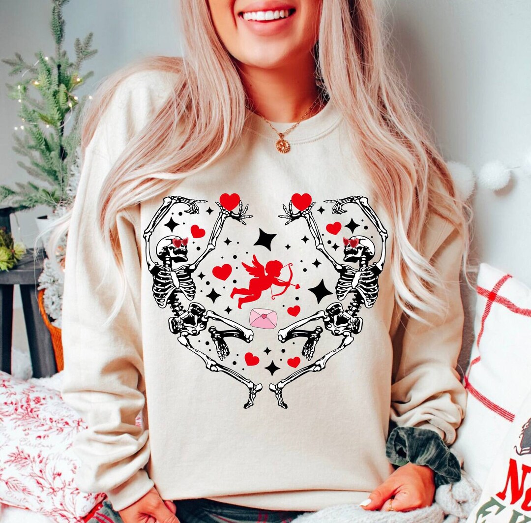 Skeleton Valentine's Day PNG, Valentines Day Sublimation Download ...