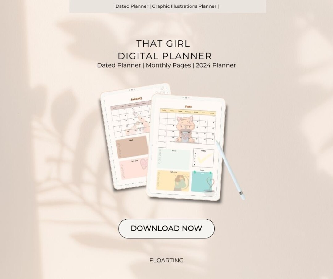THAT GIRL Undated Digital Planner | Daily, Weekly, Monthly Planner ...