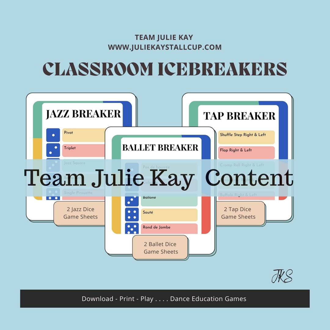 Classroom Icebreakers - Dance Class Games - Printable - Etsy