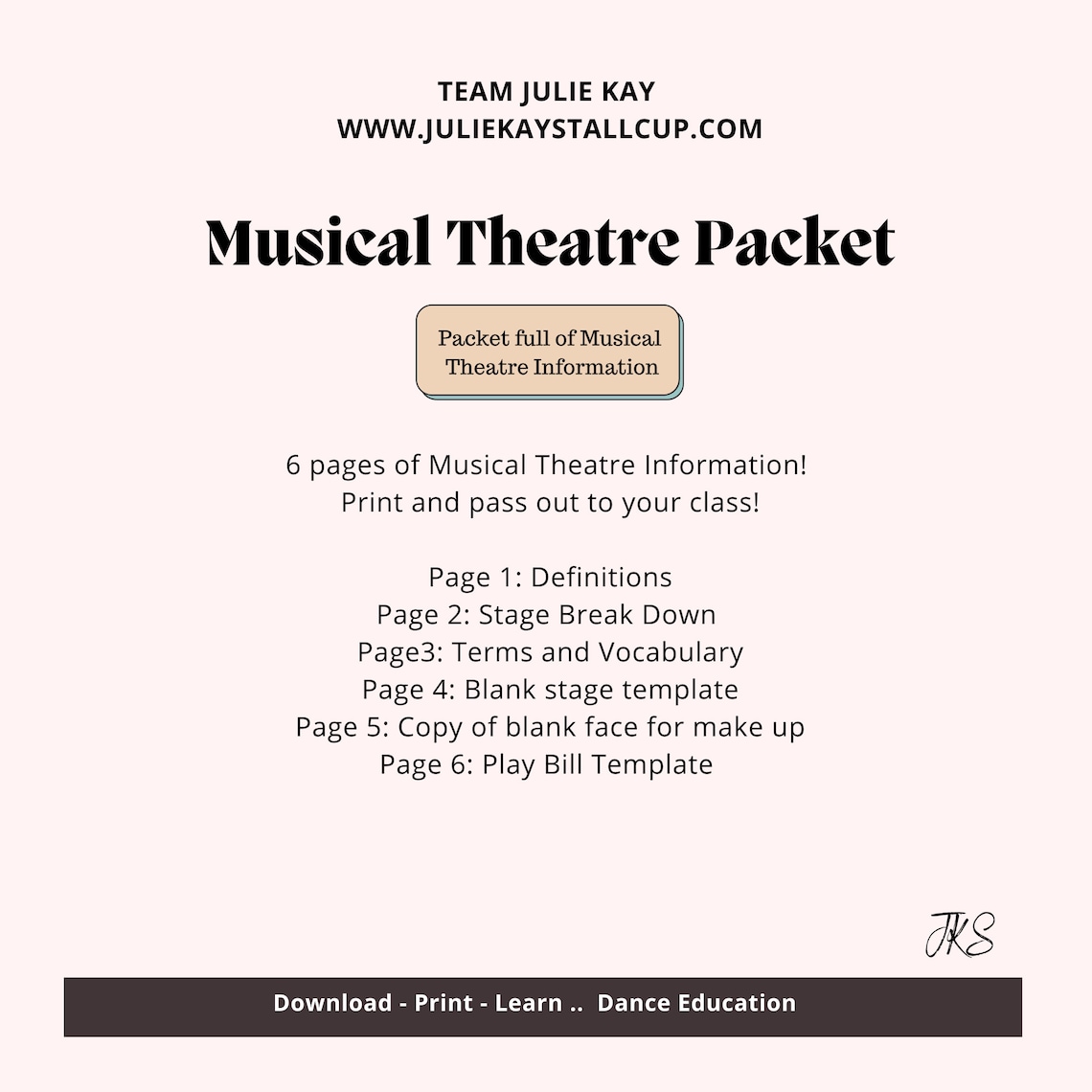 Musical Theatre Teaching Tools Worksheets for Musical Theatre Class - Etsy