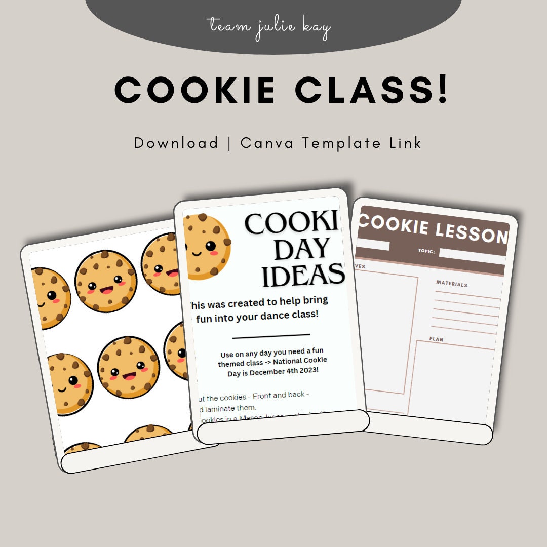 Cookie Themed Dance Class - Tools - Print and Use ! - Etsy