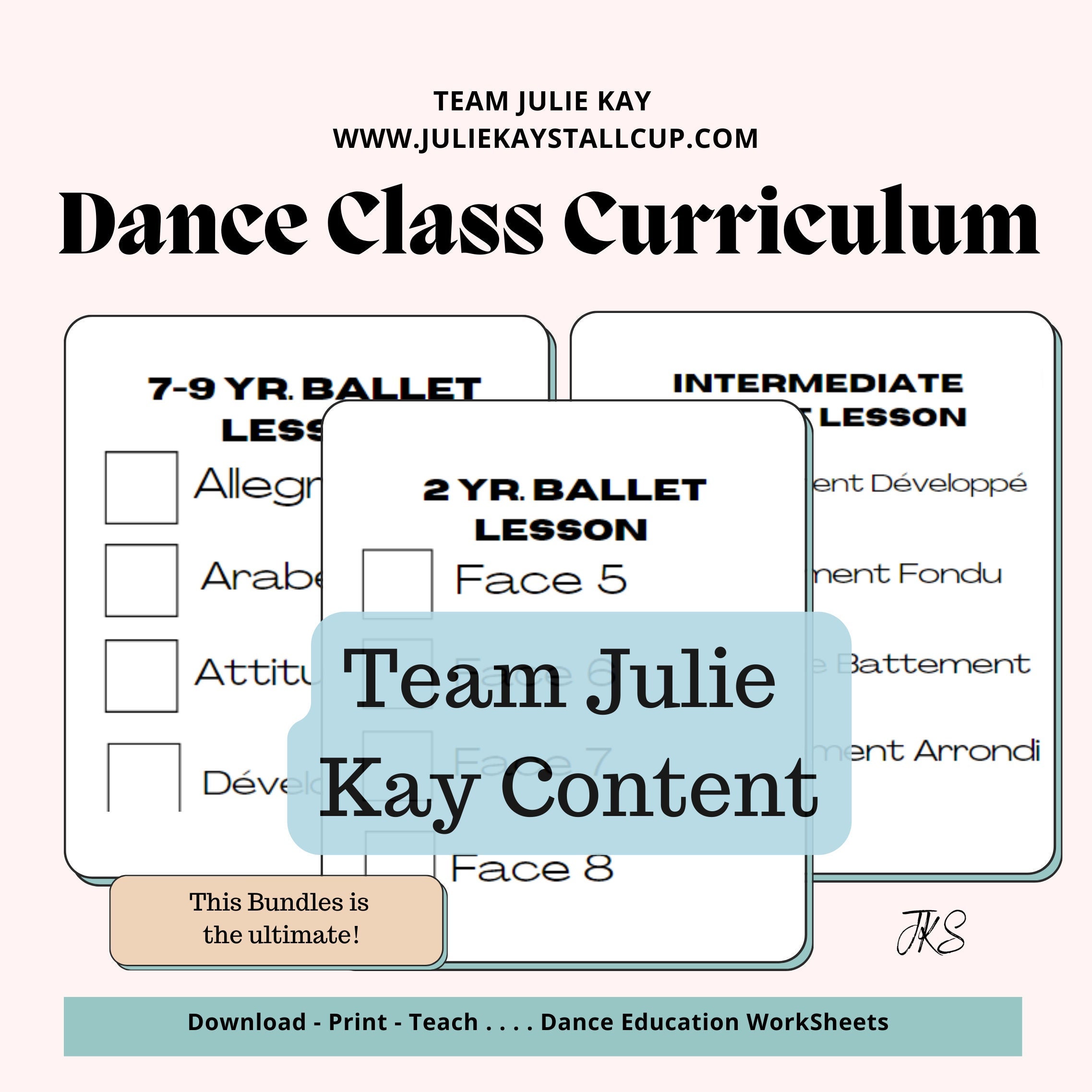 Curriculum Variety Pack- Dance Class Lesson Ideas- Syllabus Checklist ...