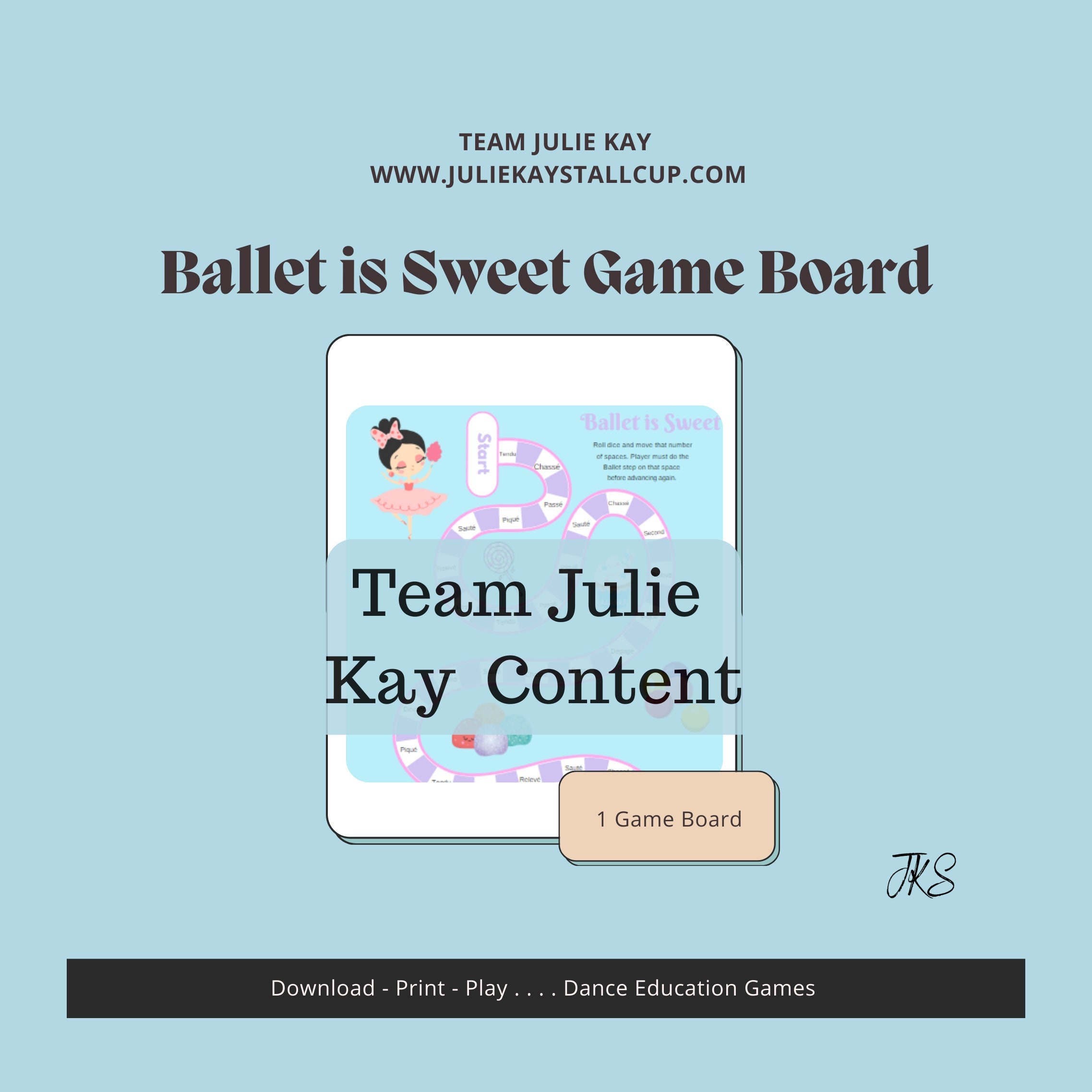 Ballet is Sweet Roll Dice & Move on the Board Dance Game - Etsy