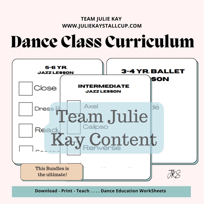 Curriculum Variety Pack- Dance Class Lesson Ideas- Syllabus Checklist ...