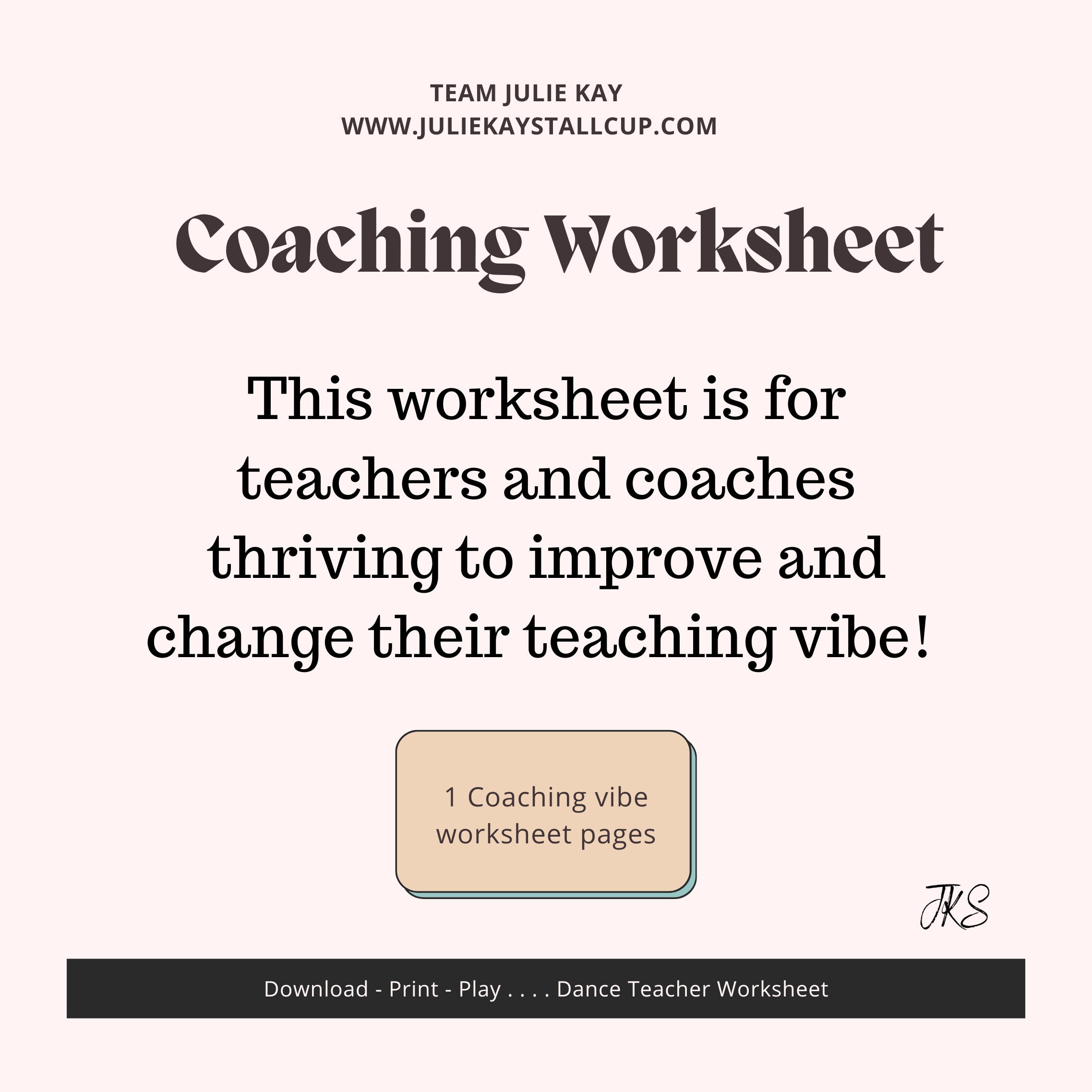 Coaching Worksheet -teaching Worksheet- Coaching Style - Etsy